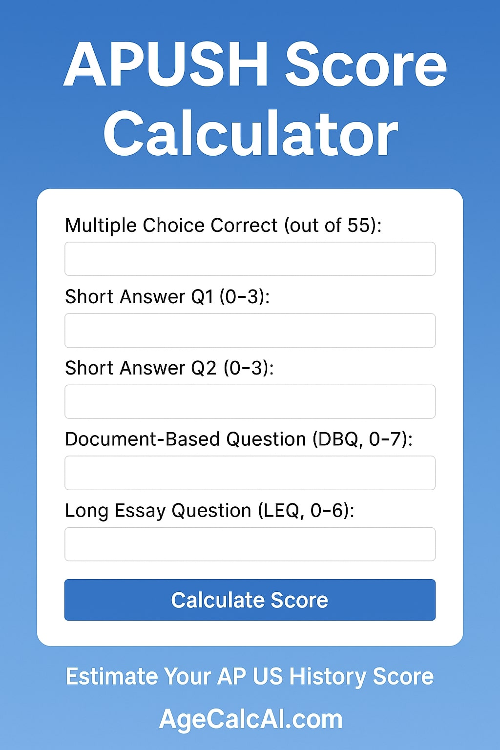 Free APUSH Score Calculator 2025
